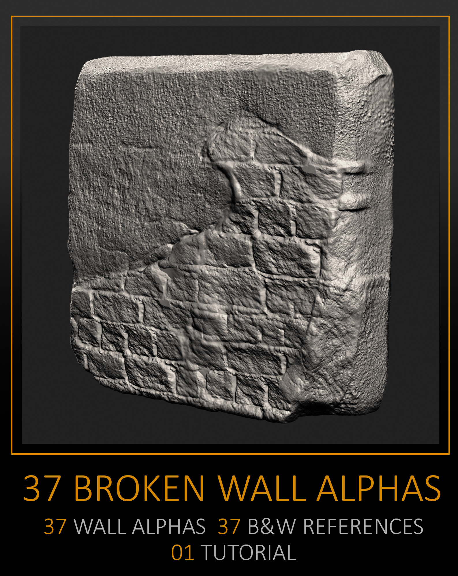 ArtStation - Broken Wall Alphas + Tutorial + References | Brushes