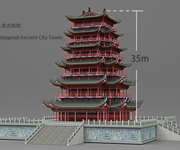 ArtStation - Ancient Chinese buildings Set | Resources