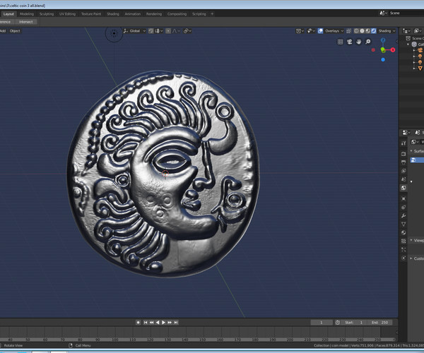 ArtStation - celtic coin 3 | Resources