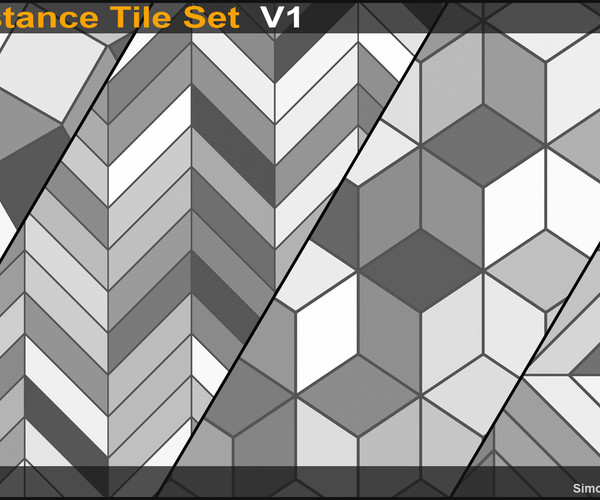 ArtStation - Substance - Tile Set | Brushes
