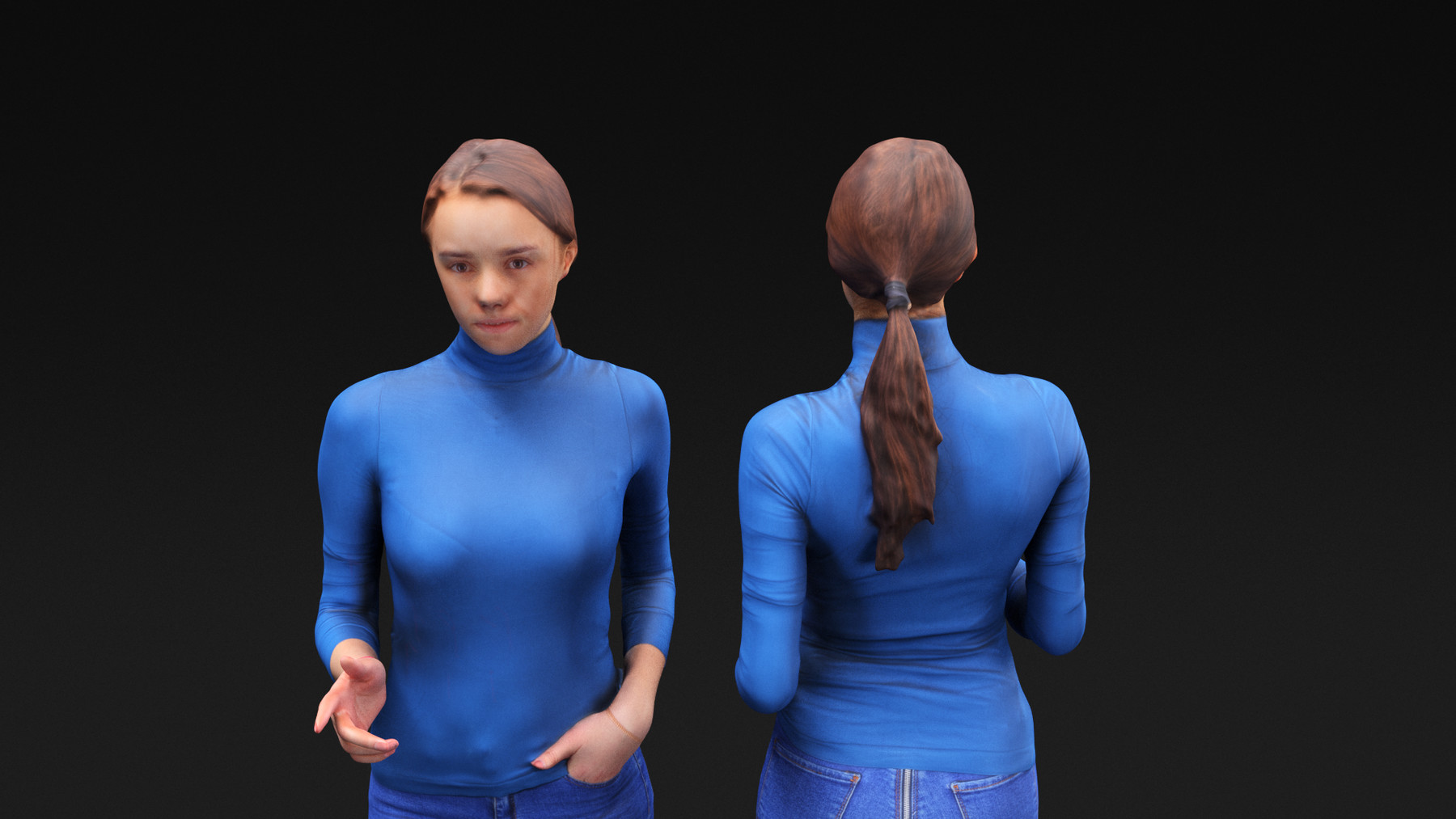 ArtStation - Woman casual posing 03 | Game Assets