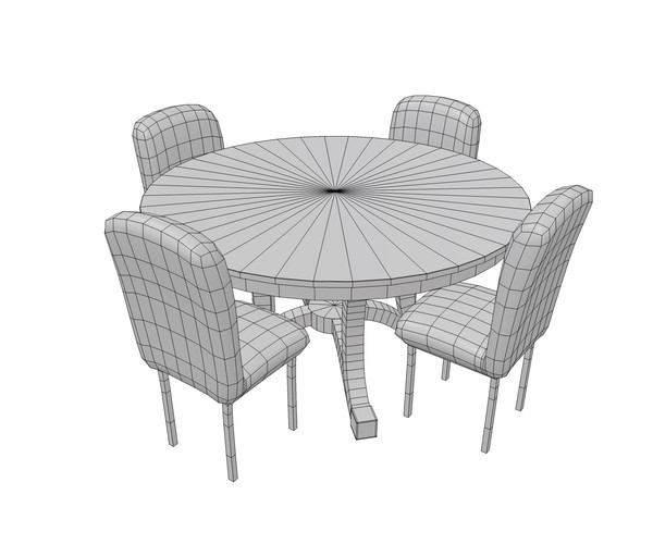 ArtStation - Game-Ready Dining Table Set with 4K-PBR Texture Set ...