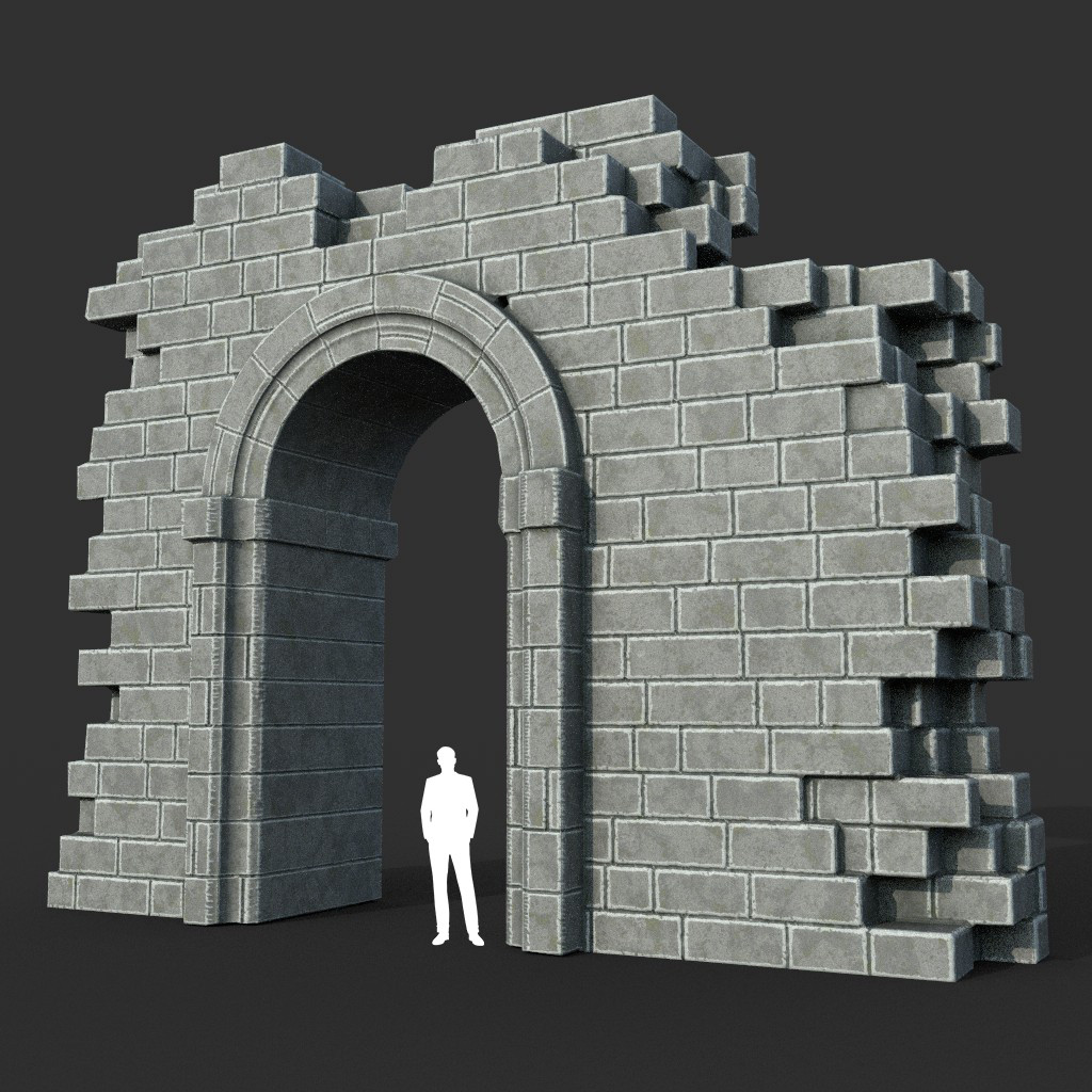 ArtStation - Low poly Ancient Roman Ruin Construction Pack 01 - White ...