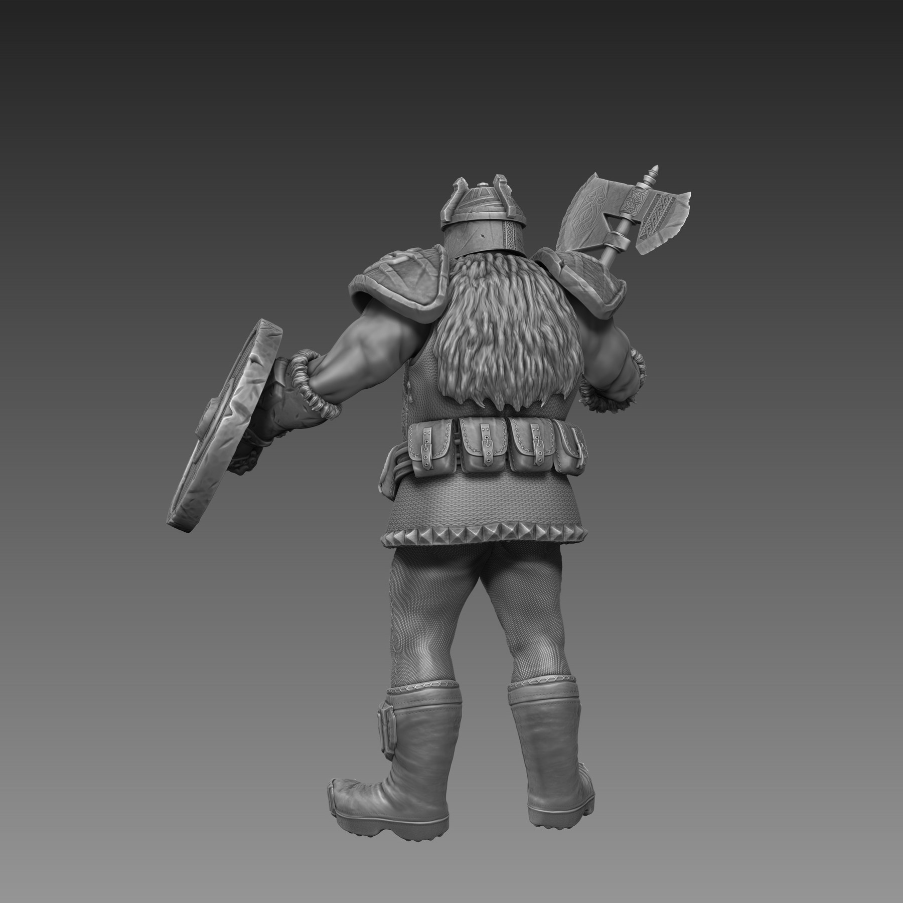 ArtStation - Dwarf Warrior 3D Print Ready - .ZPR, .OBJ, .STL files ...