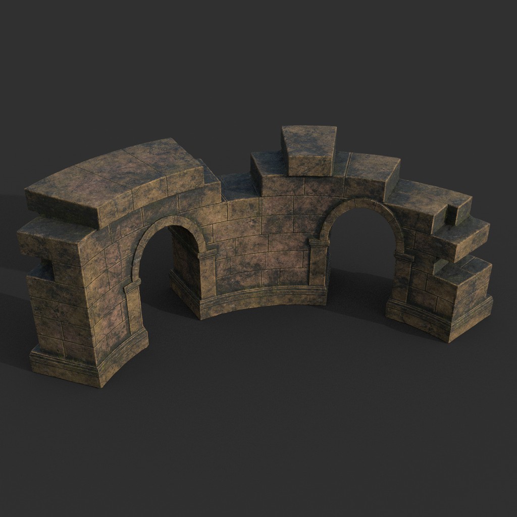 ArtStation - Low poly Ancient Roman Ruin Construction Pack 02 - Brown ...