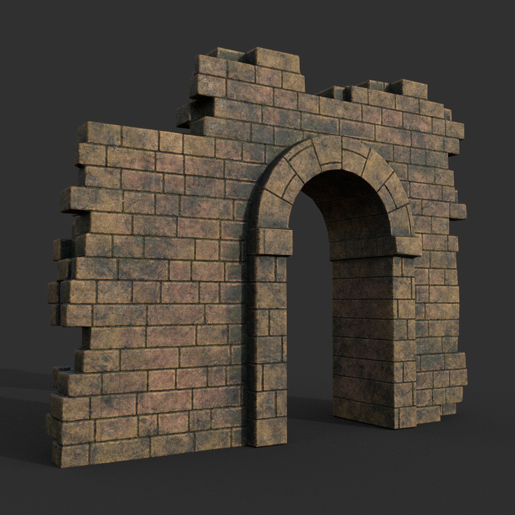 ArtStation - Low poly Ancient Roman Ruin Construction Pack 02 - Brown ...