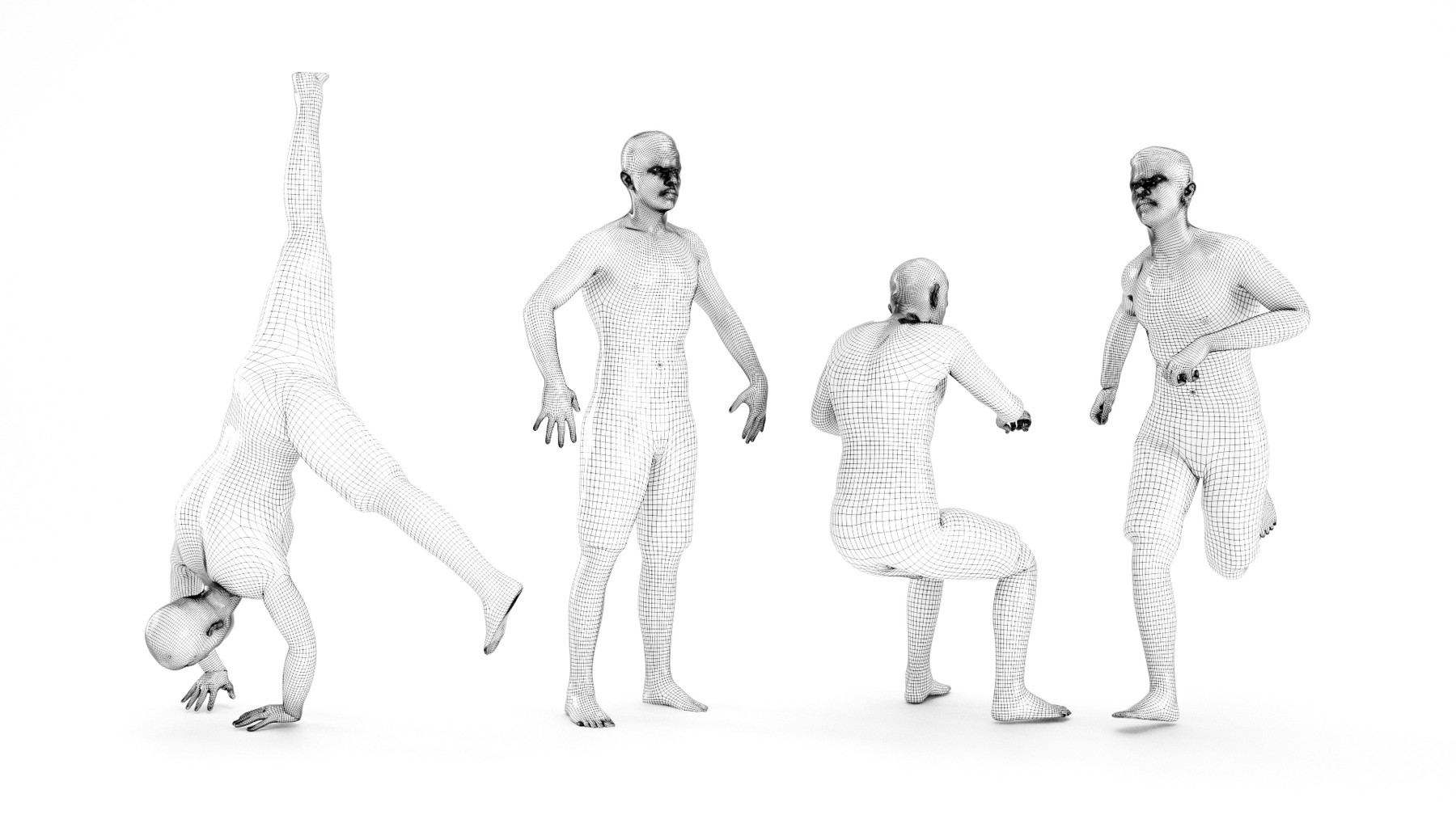 ArtStation - Sportsman 01, animated in 3 styles | Game Assets