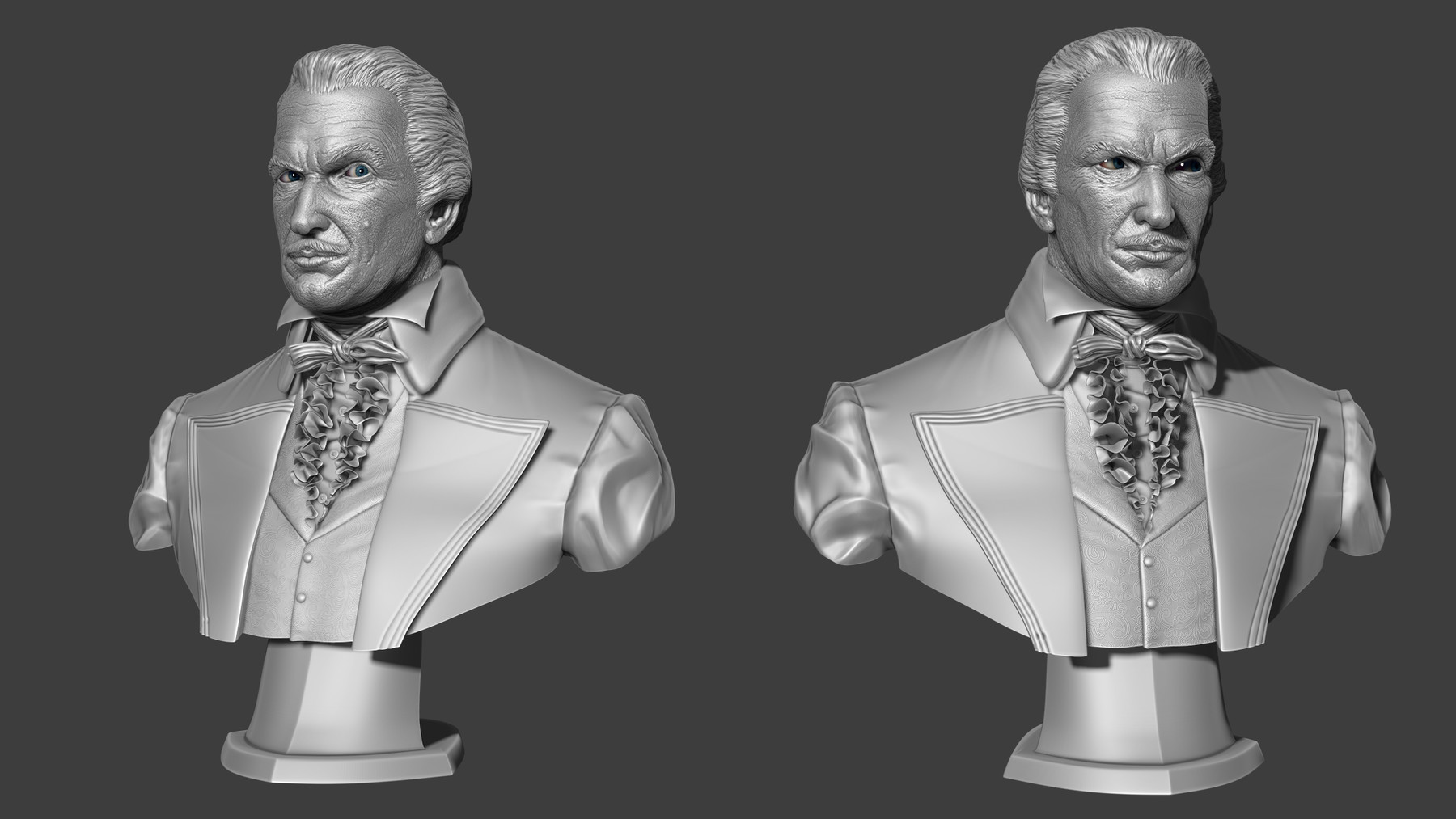ArtStation - Vincent Price Bust 3D Print Ready - .ZPR, .OBJ, .STL files ...