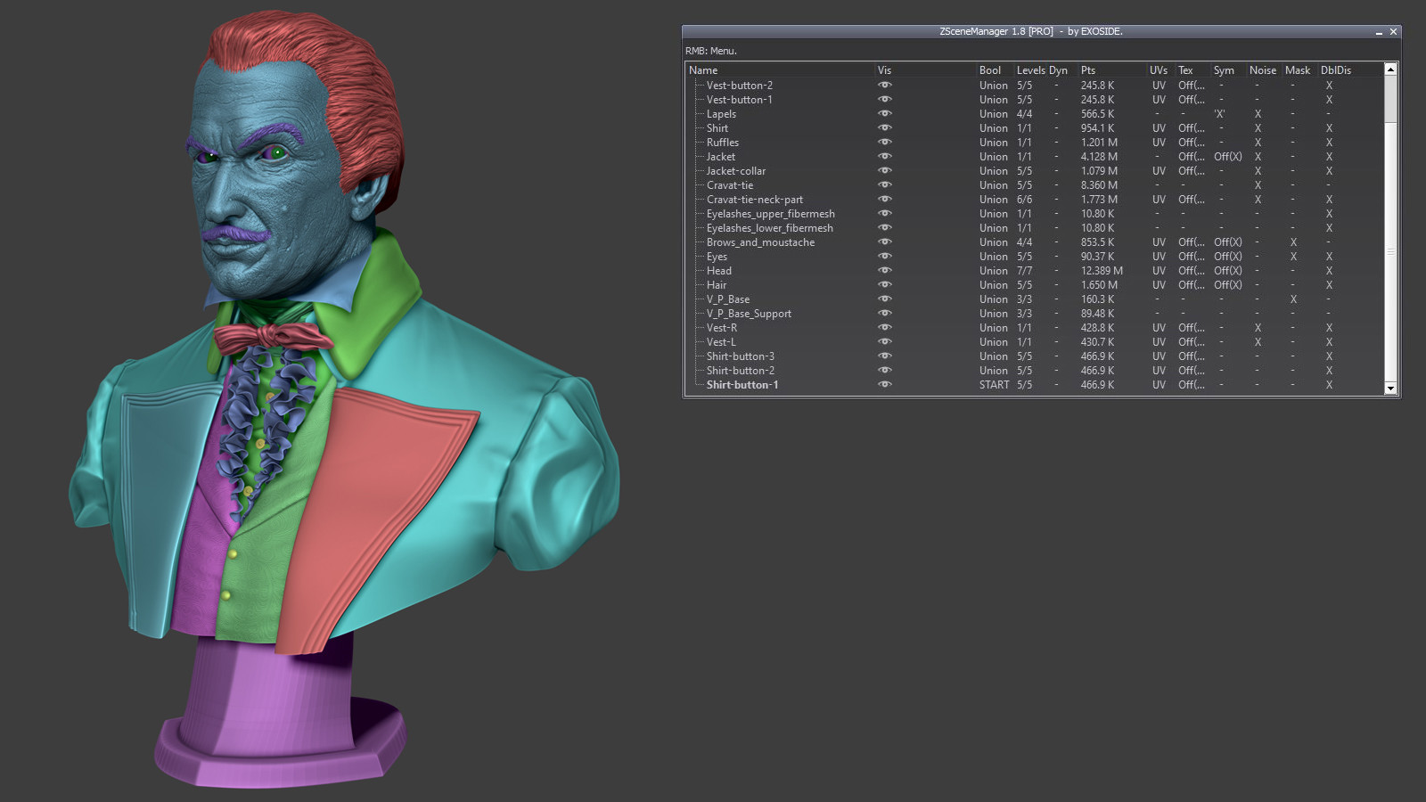 ArtStation - Vincent Price Bust 3D Print Ready - .ZPR, .OBJ, .STL files ...