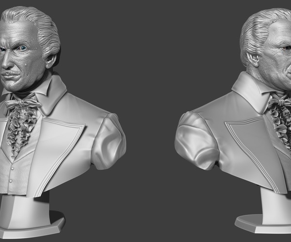 ArtStation - Vincent Price Bust 3D Print Ready - .ZPR, .OBJ, .STL files ...