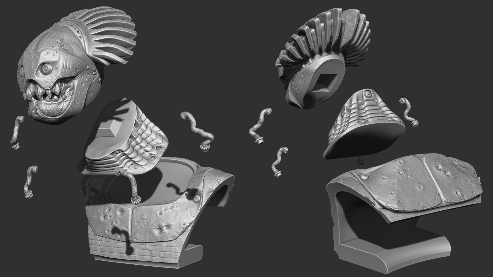 ArtStation - Mecha Bust 3D Print Ready - .ZPR, .OBJ, .STL files | Resources