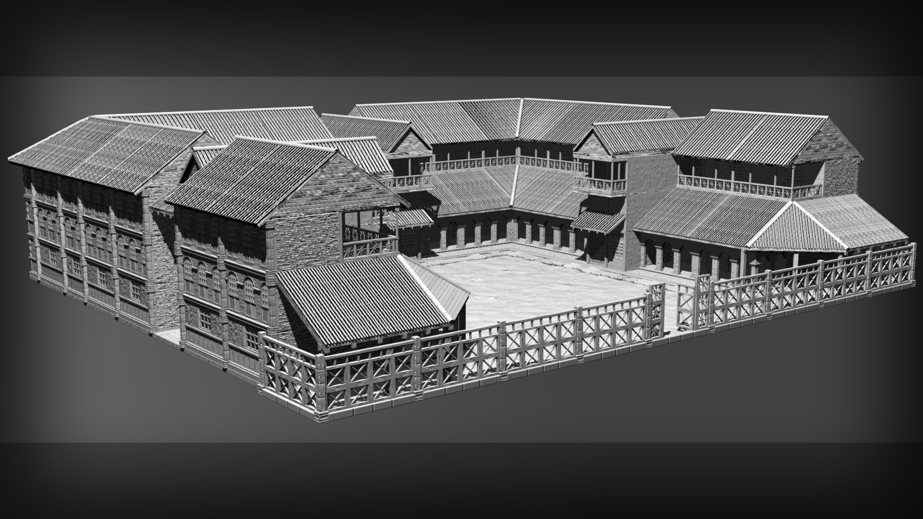 ArtStation - Roman Barrack Building | Game Assets