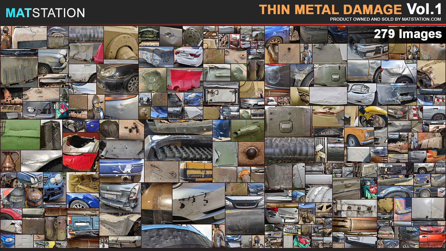 ArtStation - Photo Pack - Thin Metal Damage - Vol.1 | Resources