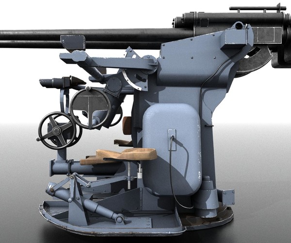 ArtStation - German 37mm SK C30 anti-aircraft gun | Game Assets