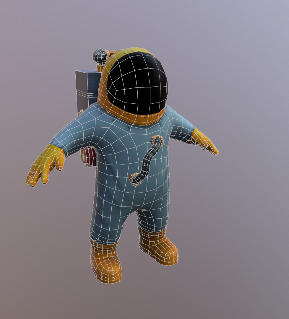 ArtStation - Low poly Astronaut (with animations) | Game Assets