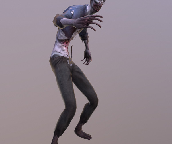 ArtStation - Low poly zombie with animations | Game Assets