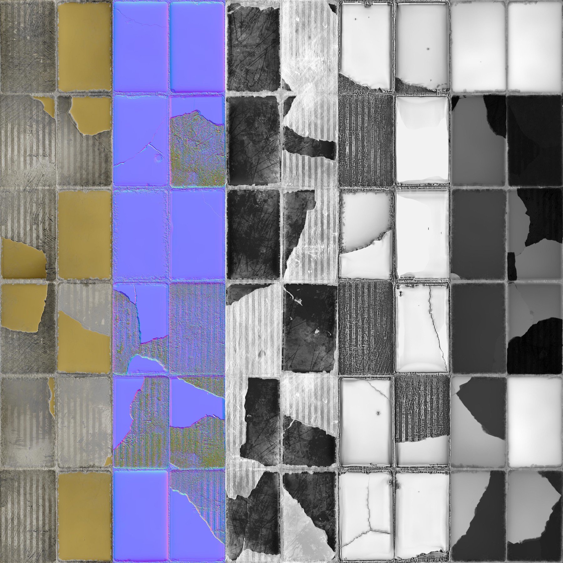 ArtStation - 128. Broken Tiles#05 | Game Assets