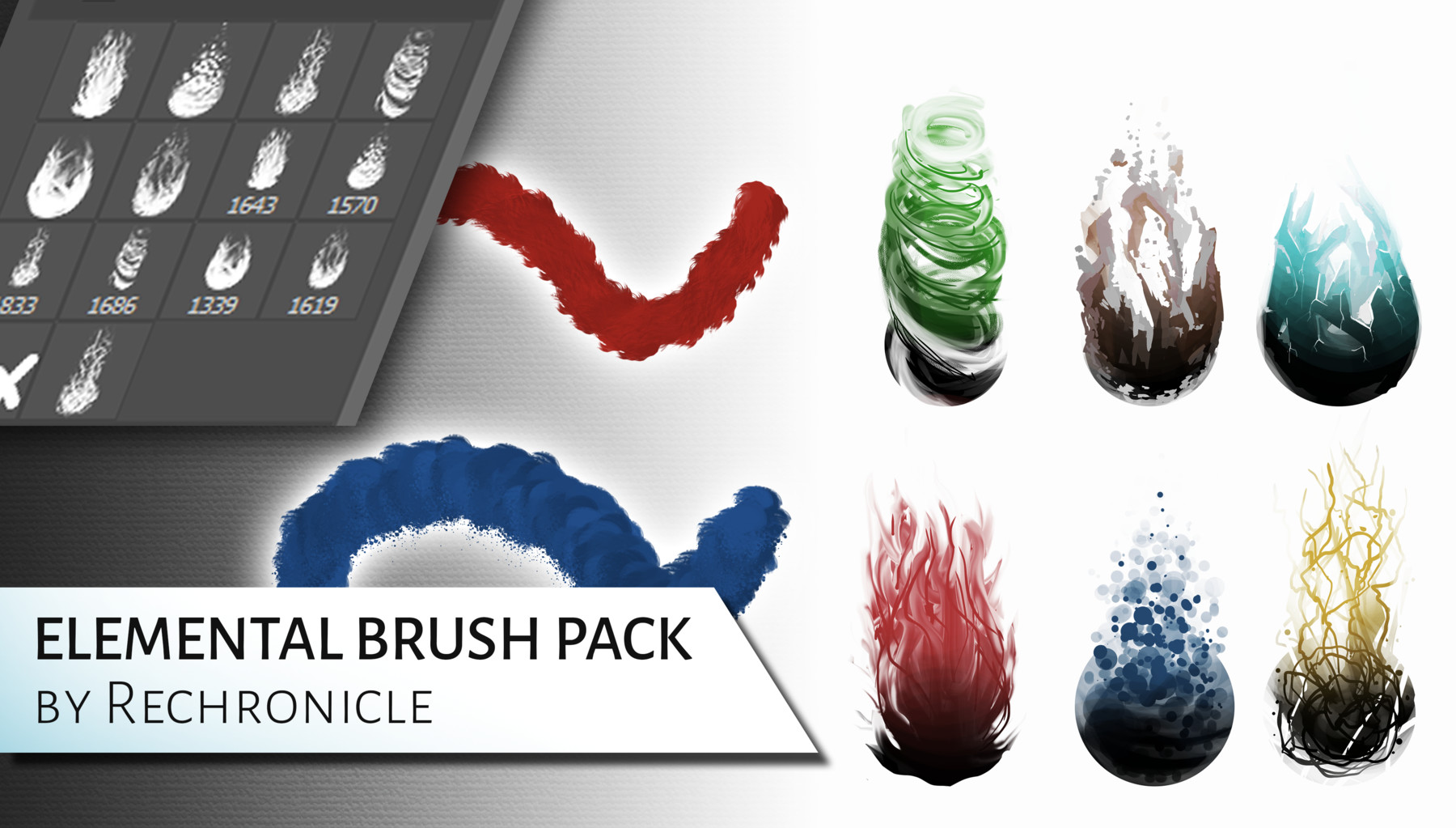 ArtStation - Elemental Brush Pack | Brushes