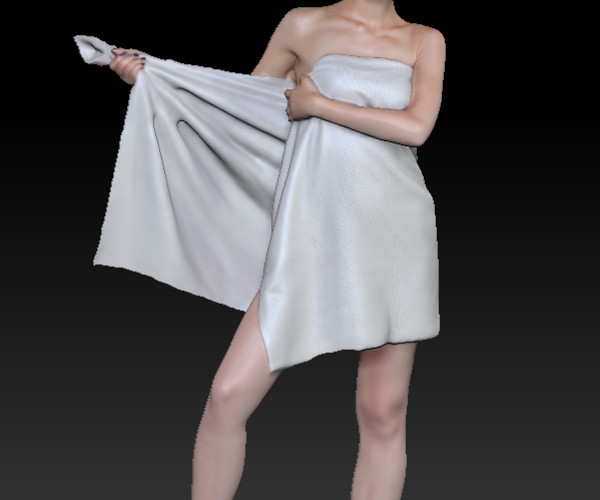 ArtStation - Female in bath towel 03 | Game Assets