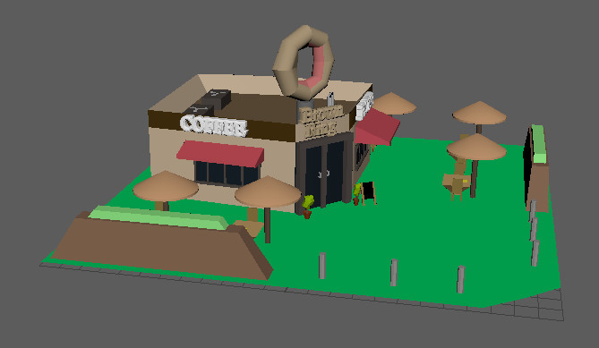 ArtStation - Low Poly Coffee House | Game Assets