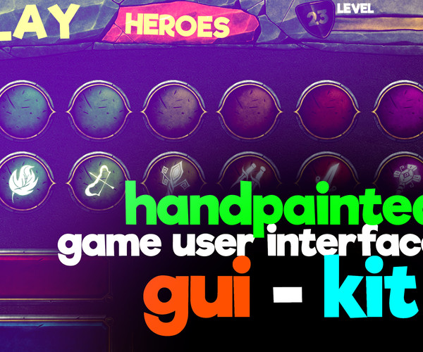 ArtStation - GUI - Hand Painted Game Ui - game user interface | Game Assets