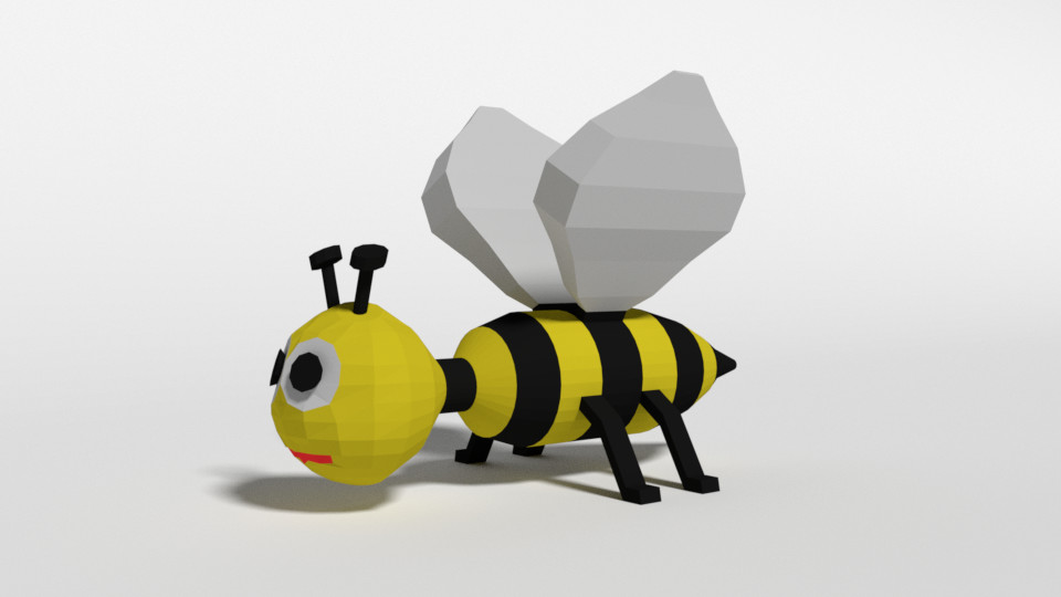 ArtStation - Low Poly Cartoon Bee Toy | Resources
