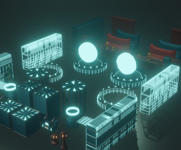 ArtStation - Future style pack- game models by SleshKat | Game Assets