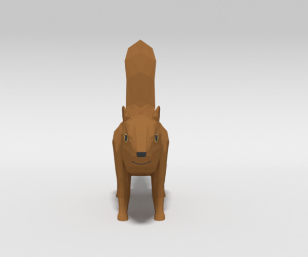 ArtStation - Low Poly Cartoon Squirrel | Resources