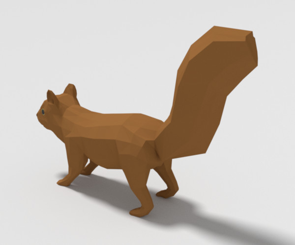 ArtStation - Low Poly Cartoon Squirrel | Resources