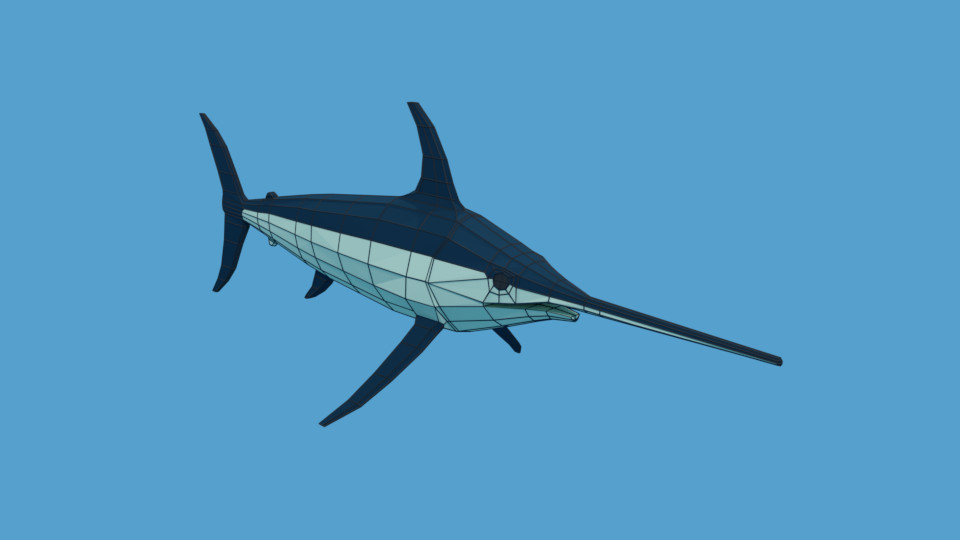 ArtStation - Low Poly Cartoon Swordfish | Resources