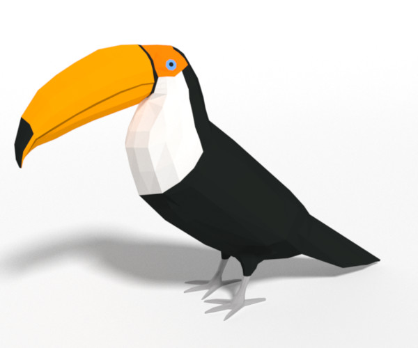 ArtStation - Low Poly Cartoon Toucan Bird | Resources