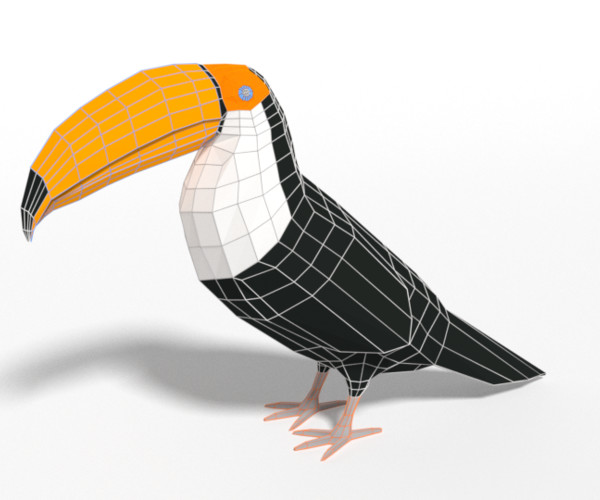 ArtStation - Low Poly Cartoon Toucan Bird | Resources