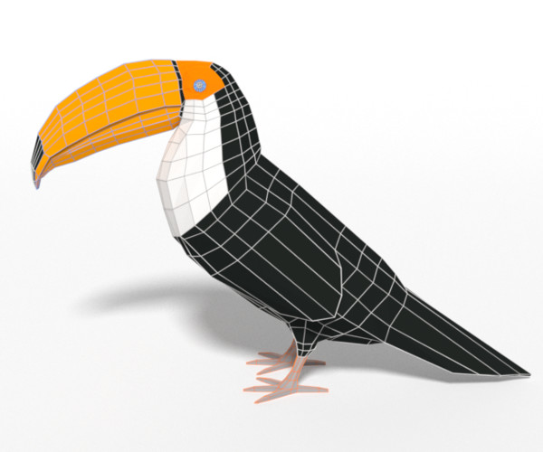 ArtStation - Low Poly Cartoon Toucan Bird | Resources