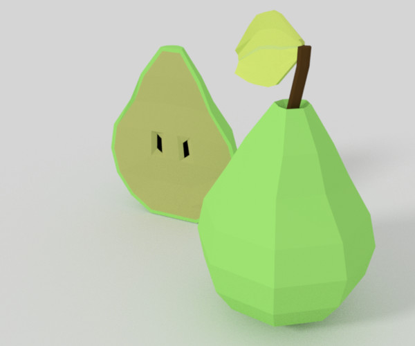 ArtStation - Low Poly Cartoon Pear | Resources