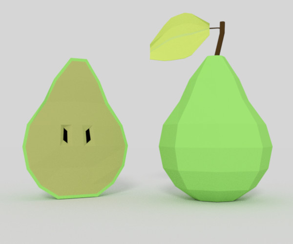 ArtStation - Low Poly Cartoon Pear | Resources