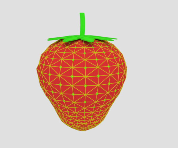 ArtStation - Low Poly Cartoon Strawberry | Resources