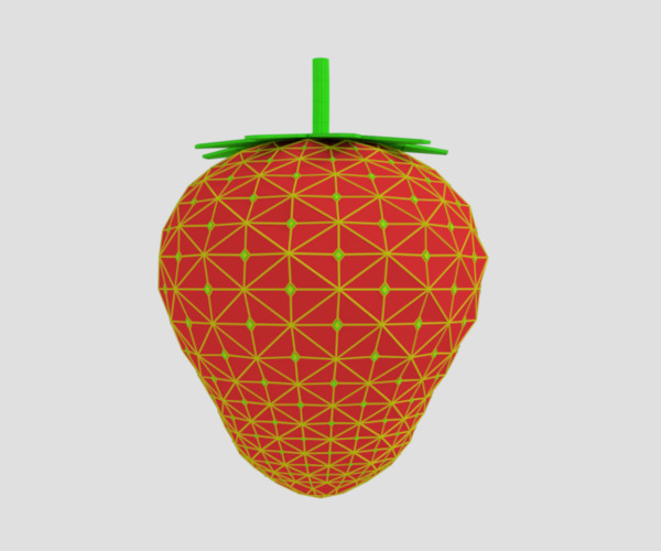 ArtStation - Low Poly Cartoon Strawberry | Resources