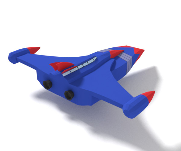ArtStation - Low Poly Cartoon God Phoenix Spaceship | Resources