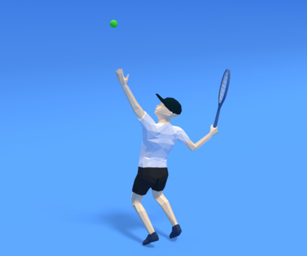 ArtStation - Low Poly Kid Playing Tennis | Resources