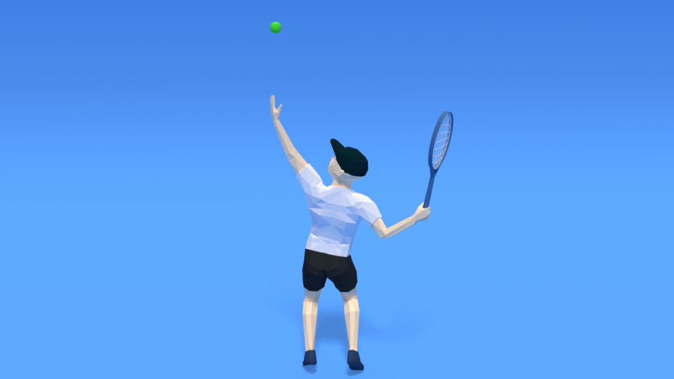 ArtStation - Low Poly Kid Playing Tennis | Resources