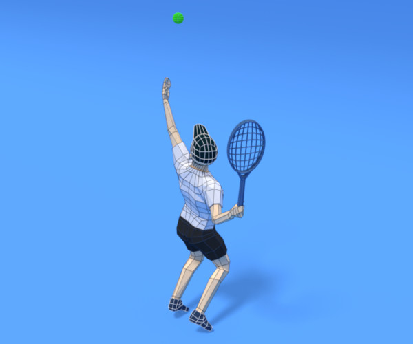 ArtStation - Low Poly Kid Playing Tennis | Resources