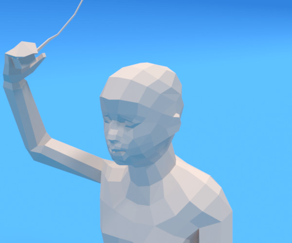 ArtStation - Low Poly Kid Running With a Kite | Resources