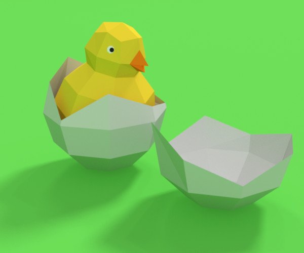 ArtStation - Low Poly Cartoon Chick | Resources