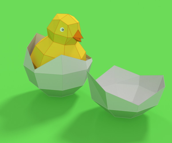 ArtStation - Low Poly Cartoon Chick | Resources