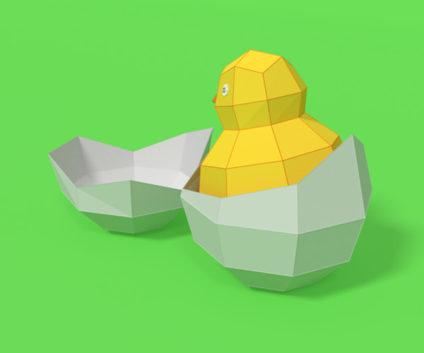 ArtStation - Low Poly Cartoon Chick | Resources