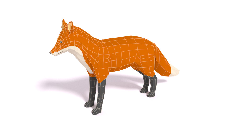 ArtStation - Low Poly Cartoon Fox | Resources