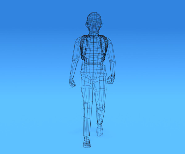 ArtStation - Low Poly Kid Going School | Resources