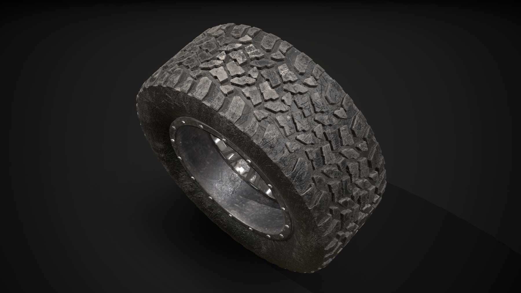 ArtStation - Wide Rear Wheel | Game Assets