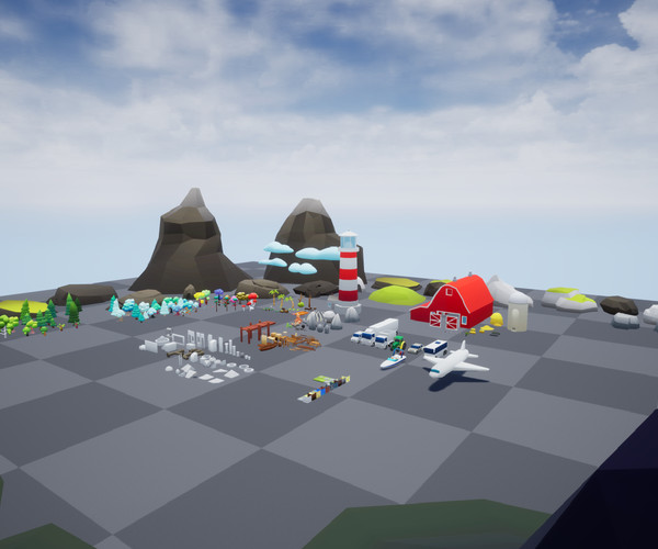ArtStation - Low Poly World : FBX models + Unity and Unreal Engine - 4. ...
