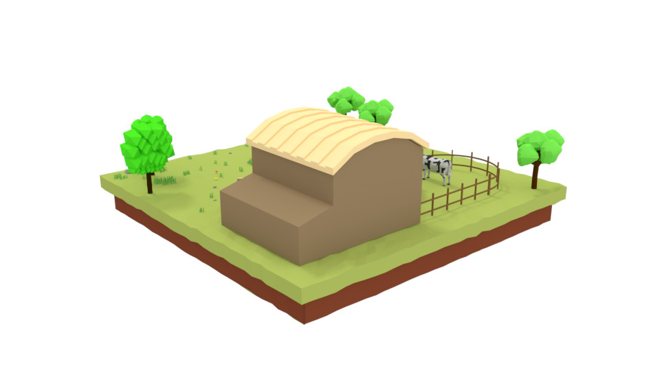 ArtStation - Low Poly Farm with Barn | Resources